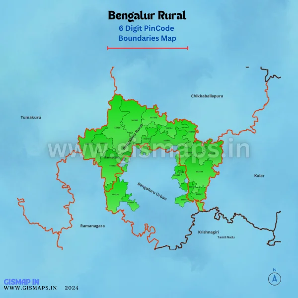 Bengalur Rural PincodeBoundary Map (Karnataka)
